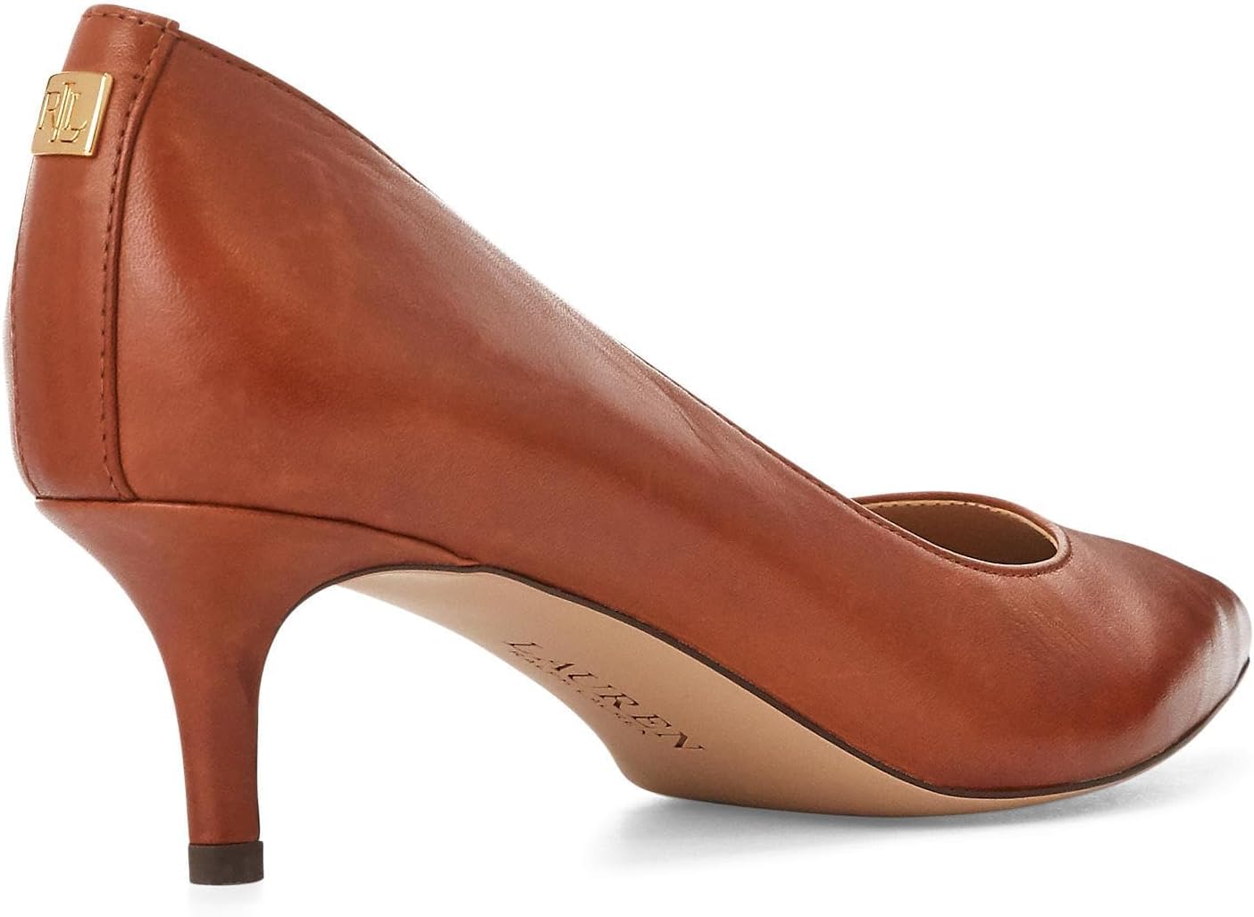 Lauren Ralph Lauren Women’s Adrienne Leather Pump(Deep Saddle Tan ...