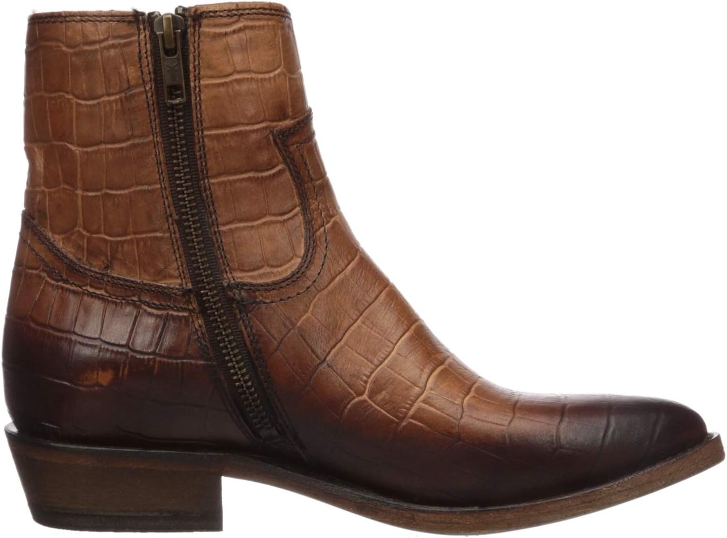 Frye Billy Inside Zip Booties for Women Crafted from Antiqued Leather ...