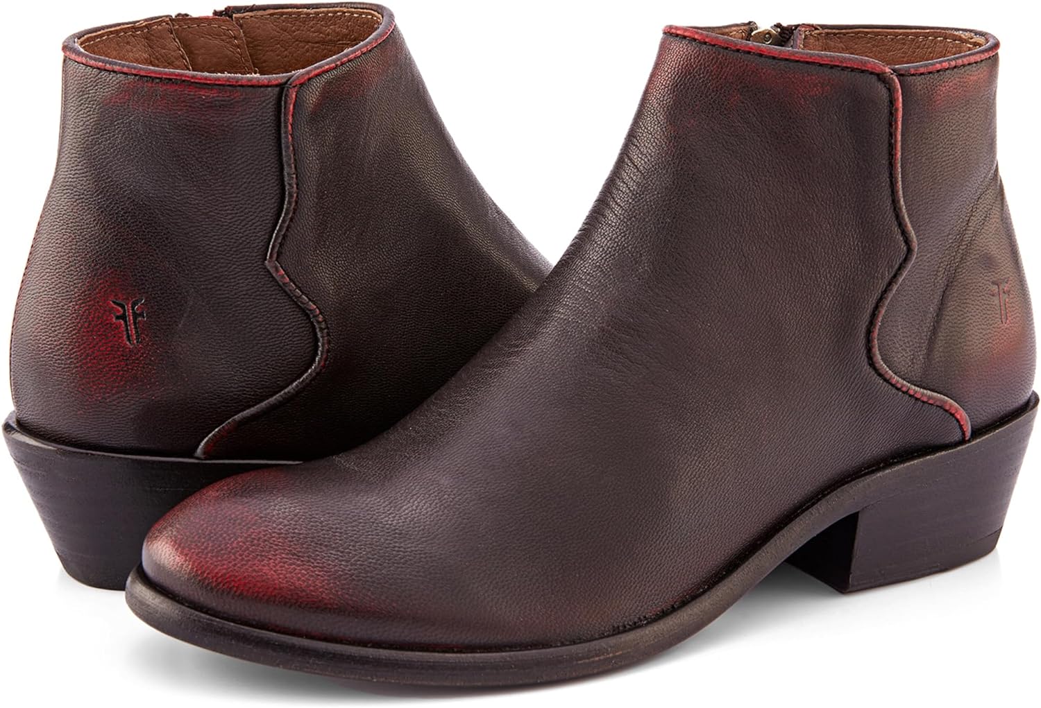 Frye Carson Piping Booties for Women Made from Soft Full-Grain Leather ...