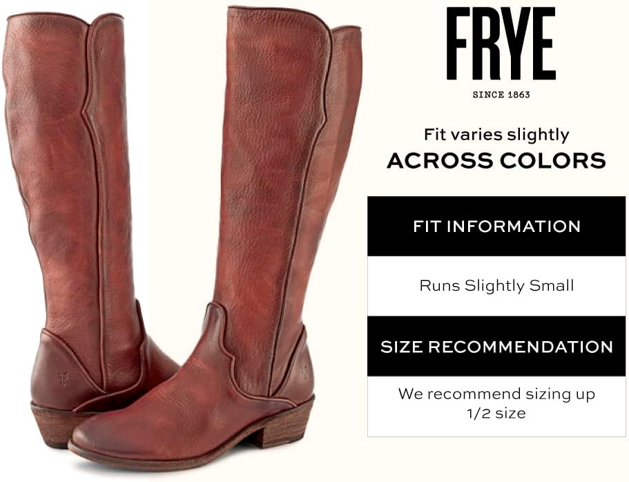 Frye Carson Piping Tall Boots for Women Made from Antiqued Pull-Up ...