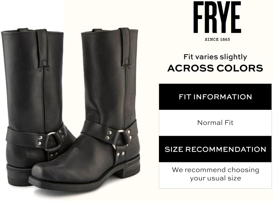 Frye Harness 12R Boots for Men with Oiled-Leather Upper, Goodyear Welt ...