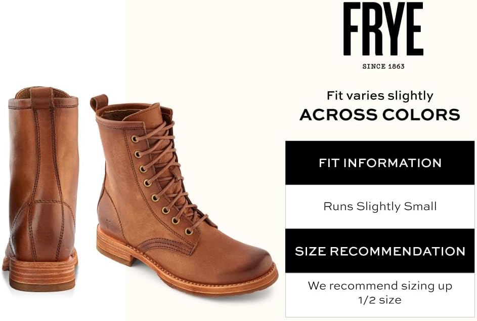 Frye Veronica Women’s Combat Boots Crafted from Hand-Burnished Vintage ...