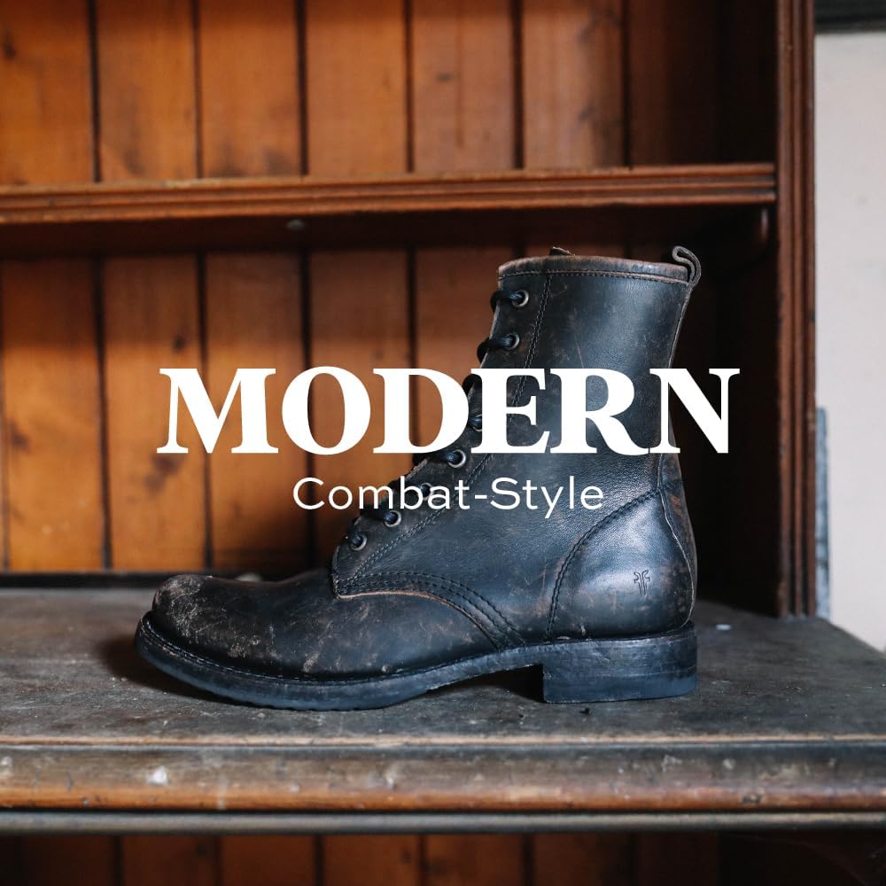 Frye Veronica Women’s Combat Boots Crafted from Hand-Burnished Vintage ...
