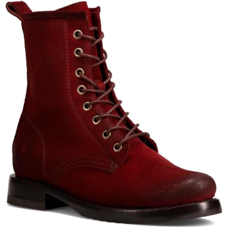 Frye Veronica Women’s Combat Boots Crafted from Hand-Burnished Vintage ...