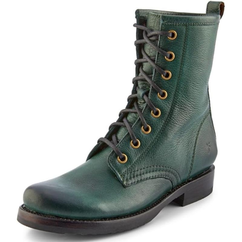 Frye Veronica Women’s Combat Boots Crafted from Hand-Burnished Vintage ...